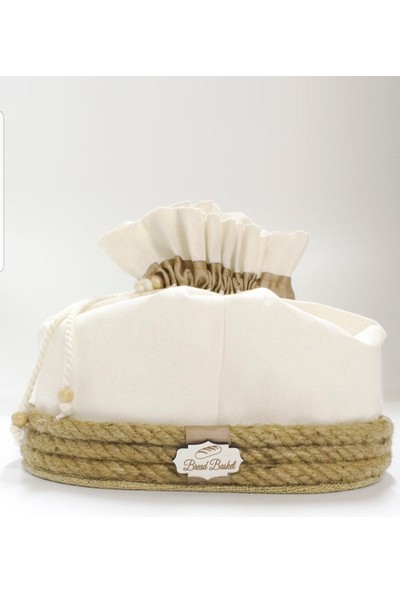 Dolunay Store Beyaz Örtülü Dekoratif Ipli Ekmek Sepeti Ekmek Standı Dolunay Store Beyaz Örtülü Dekoratif Ipli Ekmek Sepeti Ekmek Standı