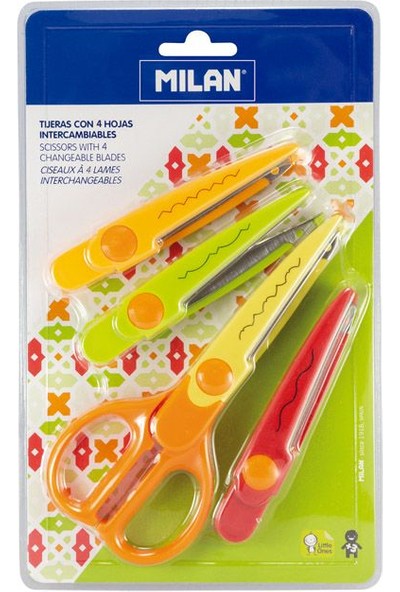 Mılan 14930904 Zıgzag Kesimli Çocuk Makası+3kalıp