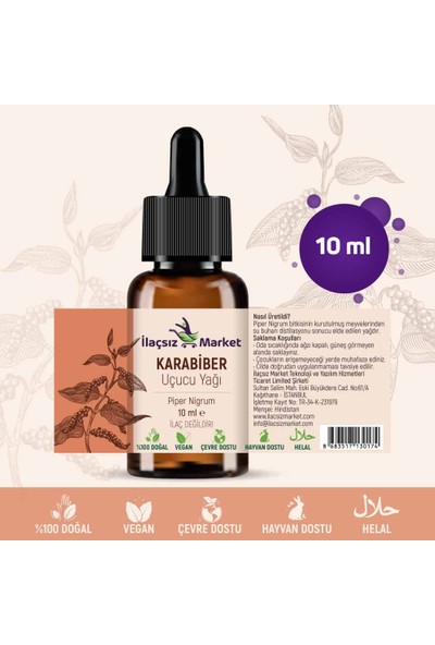 İlaçsız Market Karabiber Yağı 10 ml