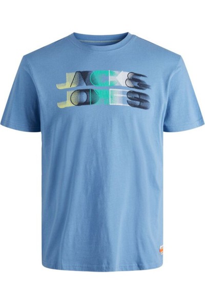 Jack Jones Jcochack Erkek Mavi Tişört