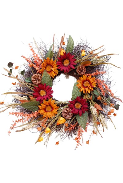 Ashley Büyük Ayçiçeği Çelenk Yuvarlak Sonbahar Kış Ön Kapı Çelenk Noel Asılı (Yurt Dışından) Ashley Büyük Ayçiçeği Çelenk Yuvarlak Sonbahar Kış Ön Kapı Çelenk Noel Asılı (Yurt Dışından)