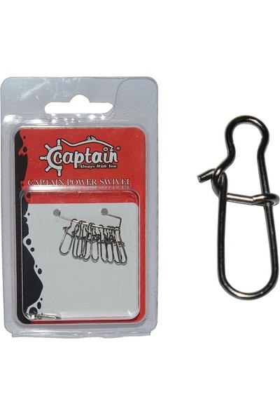 Captain 5015 Sahte Balık Klipsi Snap Inox 10'LU Paket Black Nikel Captain 5015 Sahte Balık Klipsi Snap Inox 10'LU Paket Black Nikel