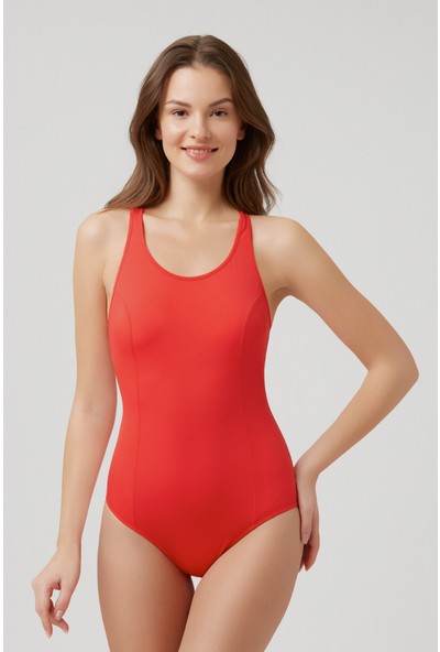 Kom Viojana Sırt Detaylı Yüzücü Mayosu