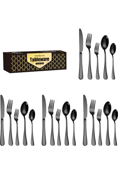 Love Home 20PC Paslanmaz Çelik Bıçak Çatal Kaşık Seti Batı Sofra Duşesi Siyah Altın Renkli Bıçak Çatal Kaşık (Yurt Dışından) Love Home 20PC Paslanmaz Çelik Bıçak Çatal Kaşık Seti Batı Sofra Duşesi Siyah Altın Renkli Bıçak Çatal Kaşık (Yurt Dışından)