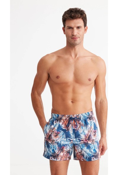 Kom Vionord Yaprak Desenli Deniz Şortu