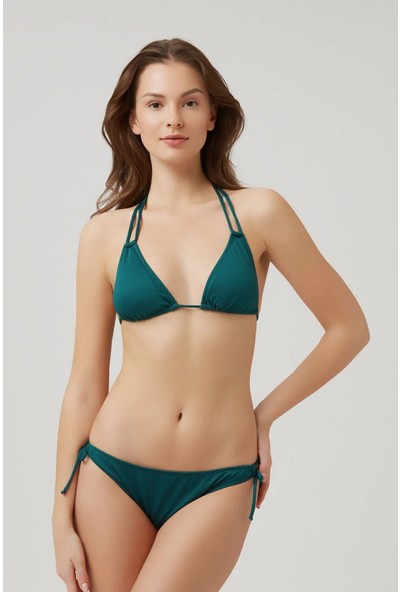 Kom Viofabio Ipli Dokulu Üçgen Bikini Kom Viofabio Ipli Dokulu Üçgen Bikini