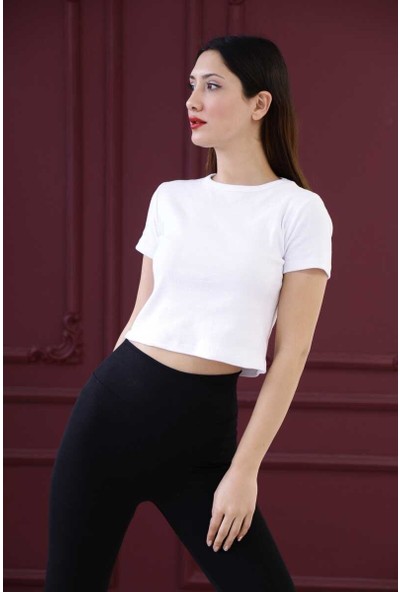 Modaline Bisiklet Yaka Kısa Kol Body