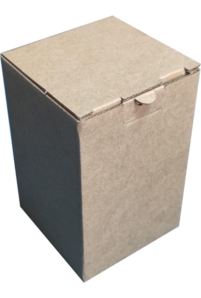 9X9X14 cm Kavanoz Kutusu - 10 Adet Kraft Kahve, Kilitli