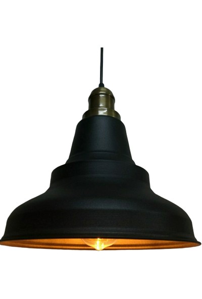 Riolight Retro Siyah Içi Altın Eskitme Askılı Tekli Sarkıt Riolight Retro Siyah Içi Altın Eskitme Askılı Tekli Sarkıt