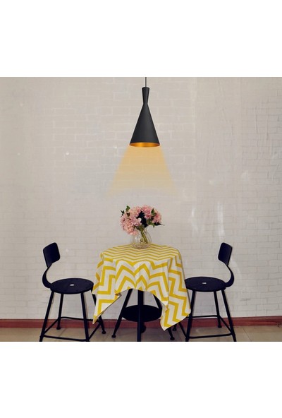 Riolight Siyah Içi Sarı Metal Sarkıt