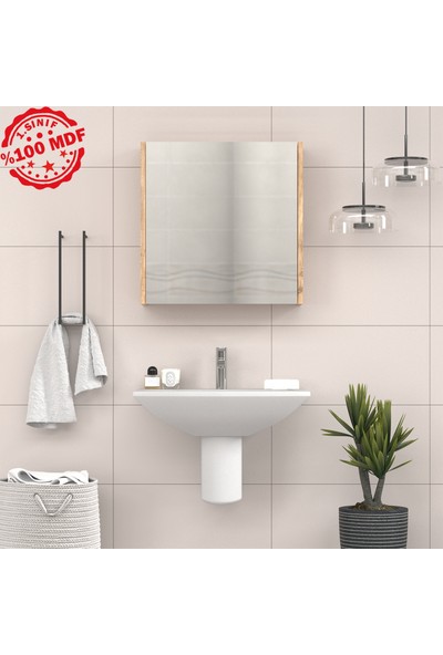 Banos Banyo Roomart Ad7 Kulpsuz Tek Kapaklı Ahşap-Antrasit Mdf 60 cm Aynalı Banyo Üst Dolabı BANOS1708 Banos Banyo Roomart Ad7 Kulpsuz Tek Kapaklı Ahşap-Antrasit Mdf 60 cm Aynalı Banyo Üst Dolabı BANOS1708