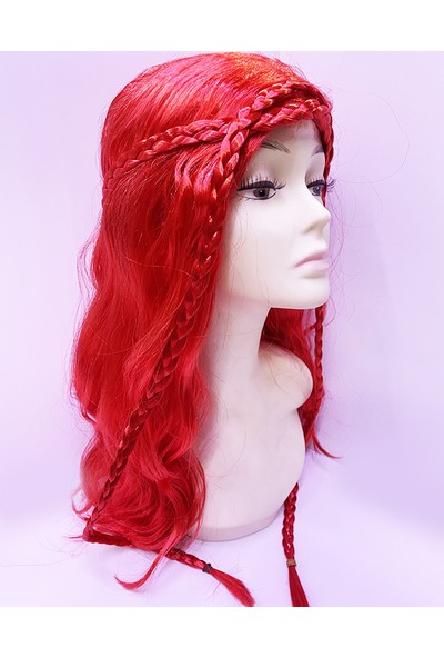 World of Pets Kırmızı Renk Helen Peruğu