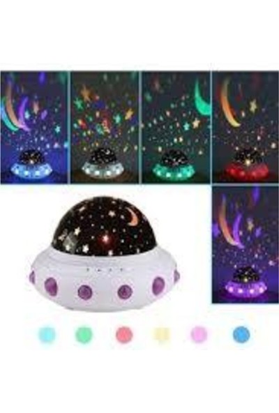 Şifainur Müzikli Ufo Uzay Temalı Renkli ve Dönen Star Master Projeksiyon Gece Lambası Şifainur Müzikli Ufo Uzay Temalı Renkli ve Dönen Star Master Projeksiyon Gece Lambası