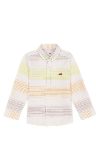 U.S. Polo Assn. Erkek Çocuk Safran Gömlek Uzunkol 50247894-VR043 U.S. Polo Assn. Erkek Çocuk Safran Gömlek Uzunkol 50247894-VR043
