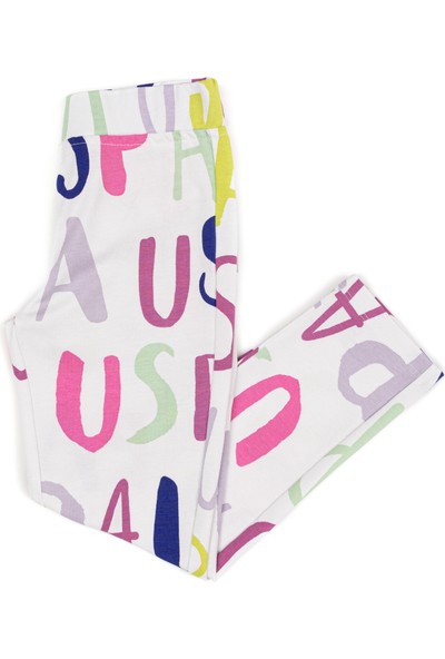 U.S. Polo Assn. Kız Çocuk Beyaz Örme Pantolon 50249110-VR013 U.S. Polo Assn. Kız Çocuk Beyaz Örme Pantolon 50249110-VR013