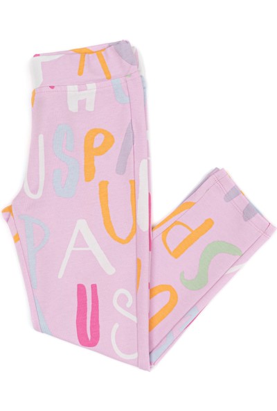 U.S. Polo Assn. Kız Çocuk Manolya Örme Pantolon 50249110-VR211