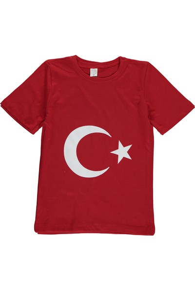 23 Nisan Atatürk / Bayrak Baskılı Basic Kız / Erkek Çocuk T-Shirt 23 Nisan Atatürk / Bayrak Baskılı Basic Kız / Erkek Çocuk T-Shirt