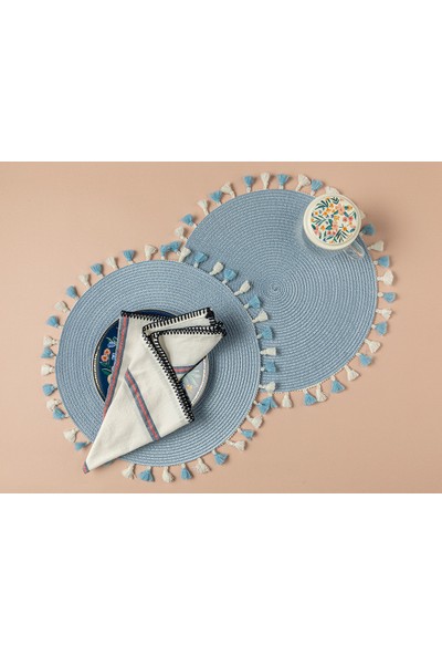 English Home Rio Pp 2'li Amerikan Servis 38 cm Mavi