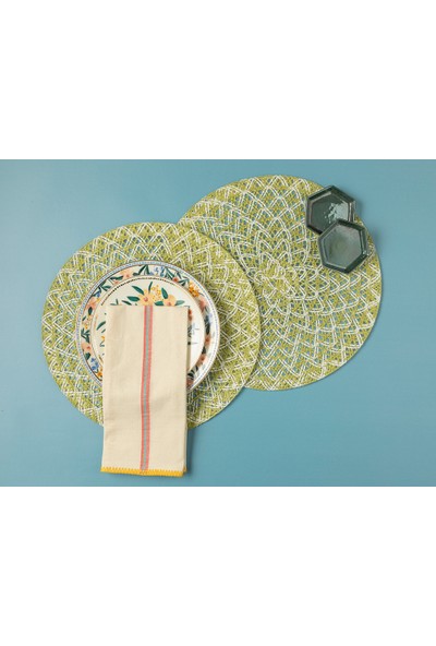 English Home Patricia Pp 2'li Amerikan Servis 38 cm Yeşil English Home Patricia Pp 2'li Amerikan Servis 38 cm Yeşil