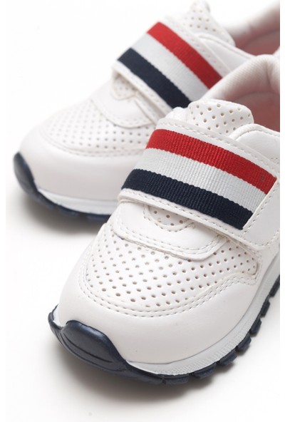 Minipicco Erkek Cocuk Beyaz Ortopedik Destekli Çocuk Spor Ayakkabı