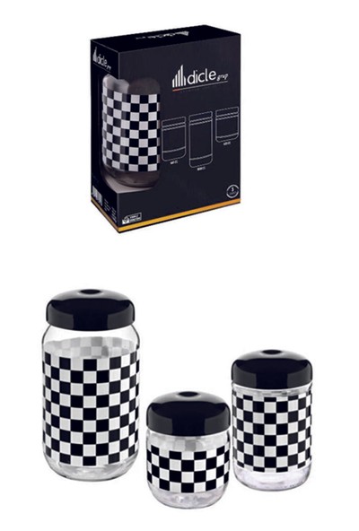 Dama Desenli Cam Kavanoz Plastik Kapaklı ( 425CC - 660CC - 1000CC ) Dama Desenli Cam Kavanoz Plastik Kapaklı ( 425CC - 660CC - 1000CC )