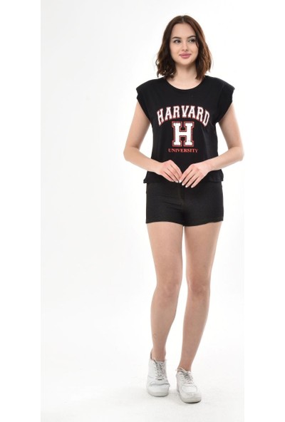 Kadın Cep Çakımlı Mini Şort Füme