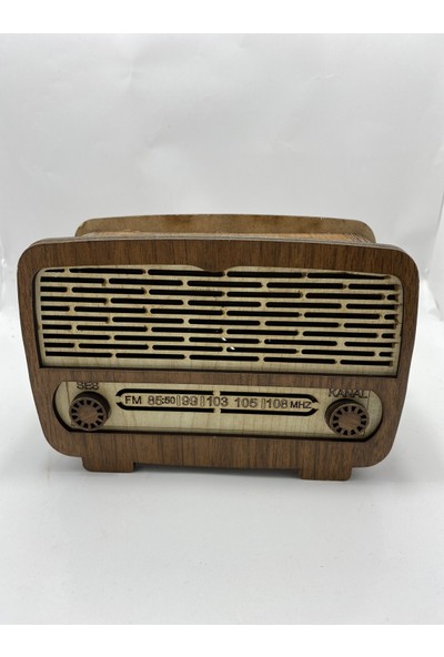 Myk Hediyelik Nostaljik Radyo Görünümlü Ahşap Kumbara