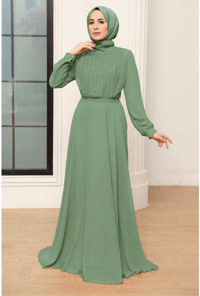 Neva Style Tesettürlü Abiye Elbise - Çağla Yeşili Tesettür Abiye Elbise 3371CY Neva Style Tesettürlü Abiye Elbise - Çağla Yeşili Tesettür Abiye Elbise 3371CY