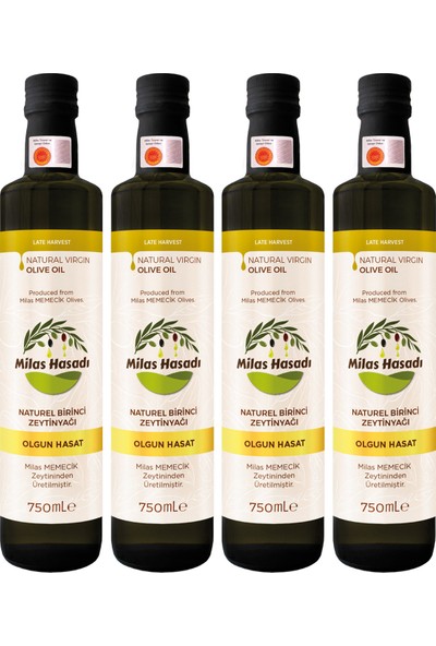 Naturel Birinci Zeytinyağı 750 ml (4'lü Set)