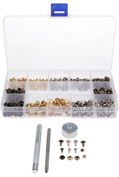 Lotin 240 Set Deri Perçinler Onarım Düğmeleri Aracı Kiti Dıy Deri El Sanatları Için (Yurt Dışından) Lotin 240 Set Deri Perçinler Onarım Düğmeleri Aracı Kiti Dıy Deri El Sanatları Için (Yurt Dışından)