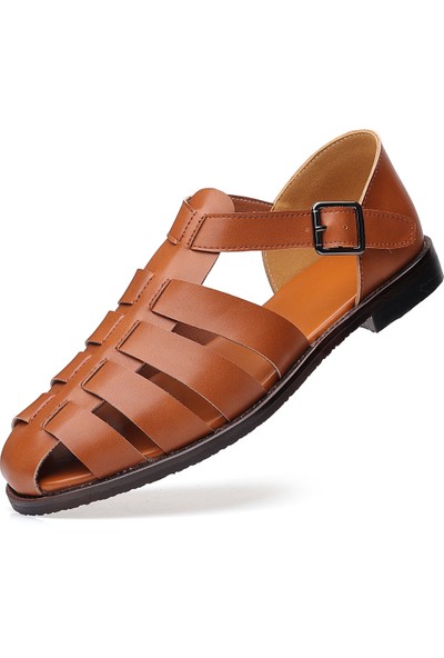 Muchbetter Kapalı Burunlu Deri Sandalet Outdoor Balıkçı Ayarlanabilir Yazlık Ayakkabı (Yurt Dışından) Muchbetter Kapalı Burunlu Deri Sandalet Outdoor Balıkçı Ayarlanabilir Yazlık Ayakkabı (Yurt Dışından)