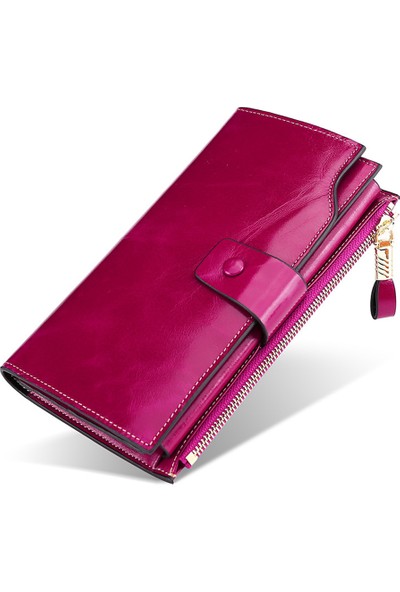 Gojoy Ön Cep Minimalist Deri İnce Cüzdan Boyun İpi ile Rfıd Engelleme Orta Boy (Yurt Dışından)