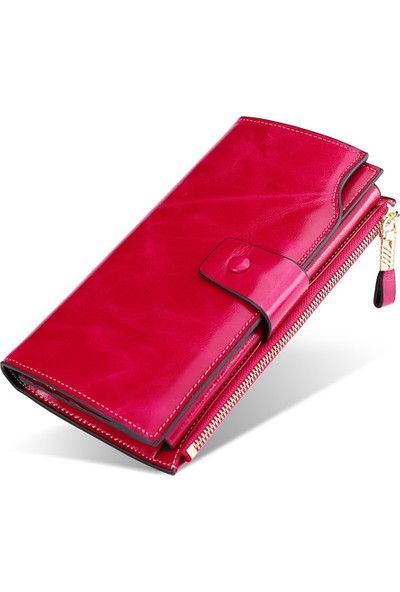 Gojoy Ön Cep Minimalist Deri İnce Cüzdan Boyun İpi ile Rfıd Engelleme Orta Boy (Yurt Dışından)