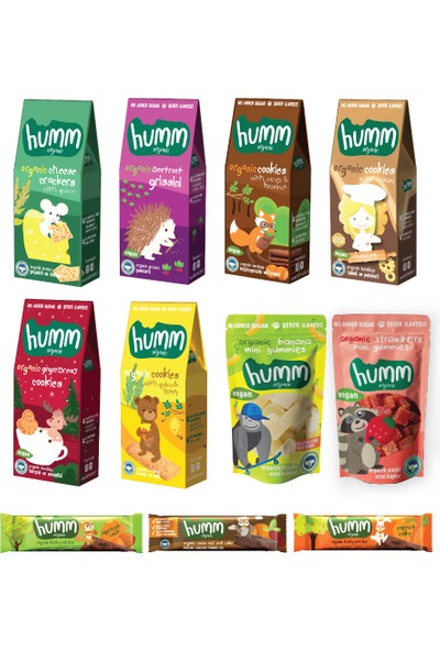 Humm Organic Karma Tatlı & Tuzlu Atıştırmalık Paketi 11'li 496 gr Humm Organic Karma Tatlı & Tuzlu Atıştırmalık Paketi 11'li 496 gr