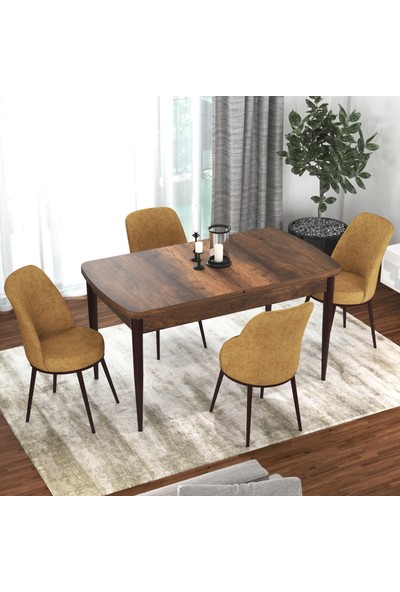 Rovena Bade Serisi 70 x 114 cm Mdf Barok Ahşap Desen Açılabilir Mutfak Masası Takımı + 6 Cappucino Sandalye Rovena Bade Serisi 70 x 114 cm Mdf Barok Ahşap Desen Açılabilir Mutfak Masası Takımı + 6 Cappucino Sandalye