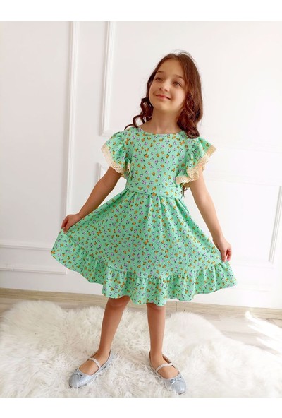 Yaren Kids Kız Çocuk Bürüncük Elbise