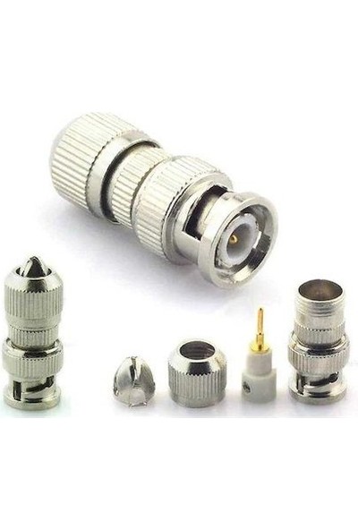 Easy Toptan 10 Adet Bnc Konnektör Kamera Konnektörü Oksitlenmez Metal