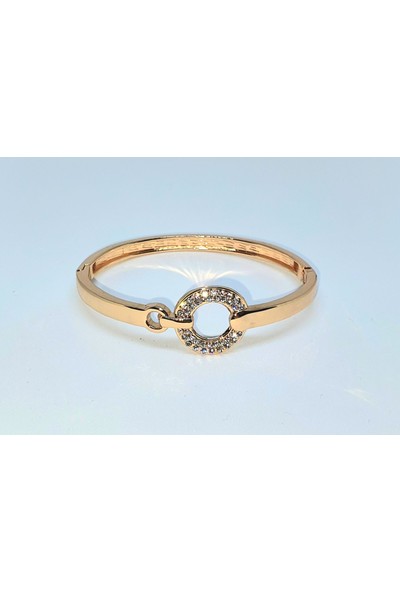 Çocukla Anne Rose Renk Taşlı Paslanmaz Çelik Kelepçe Bileklik