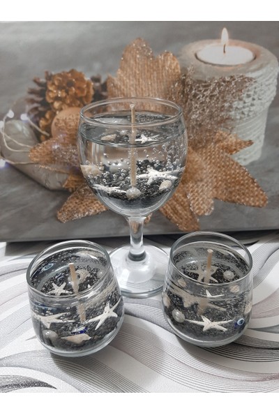 Mums Jel Candle 3 Lü Set Kokulu Jel Mum