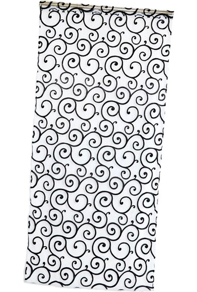 Newdv Perde Tül Çiçek Deseni Sabit Iç Süslemeleri Pencere Yatağı, Boyut 100 * 200 cm - Siyah (Yurt Dışından)