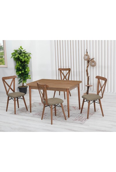 Teknor Masa Sandalye Takımı 80*120 Masa 4 Adet Sandalye