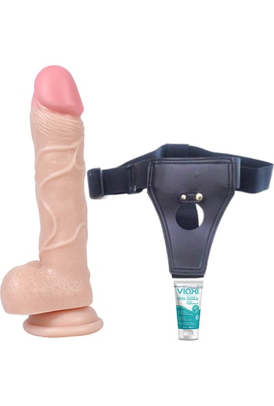 19 cm Esnek Realistik Penis Dildo Kemerli Strap On Dildo+Jel 19 cm Esnek Realistik Penis Dildo Kemerli Strap On Dildo+Jel