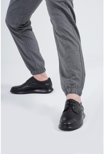 Hakiki Deri Erkek Günlük Ayakkabı Bağcıklı Rahat Casual
