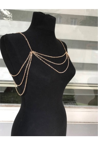 Maiden Design Omuz Vücut Zinciri Altın Renk Maiden Design Omuz Vücut Zinciri Altın Renk