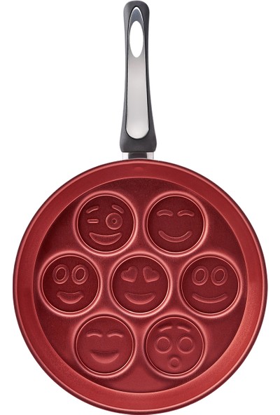 Karaca Arya Emoji Kırmızı Pancake Kalıbı Karaca Arya Emoji Kırmızı Pancake Kalıbı