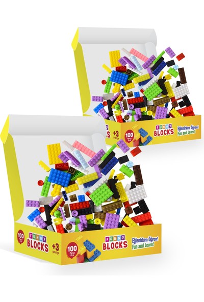 Parti Oyun Evi Funny Blocks Mini LEGO 200 Parça Eğlenceli Bloklar Parti Oyun Evi Funny Blocks Mini LEGO 200 Parça Eğlenceli Bloklar
