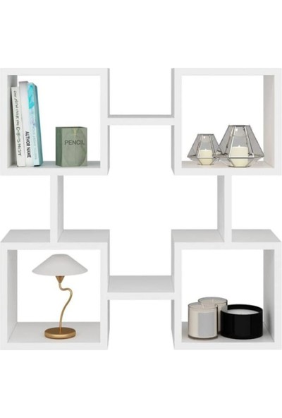Can Mobilya Dekoratif Duvar Rafı 4 Lü Kitaplık Can Mobilya Dekoratif Duvar Rafı 4 Lü Kitaplık