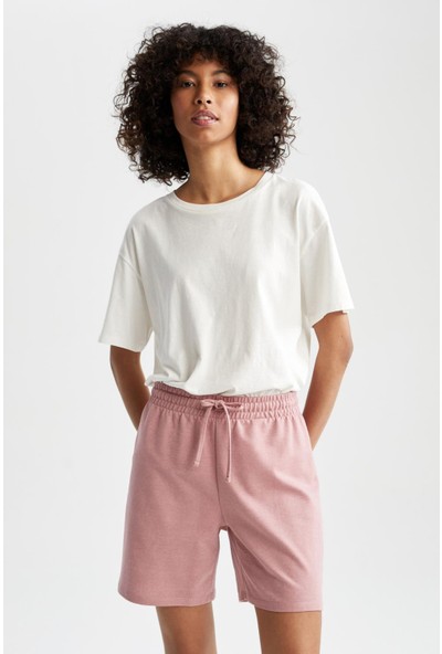 DeFacto Regular Fit Geri Dönüşümlü İnce Sweatshirt Kumaşı Bermuda Şort U4570AZ22SM