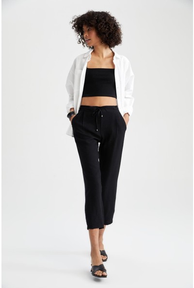 DeFacto Relax Fit Basic Bağcıklı Pantolon R0433AZ22SM