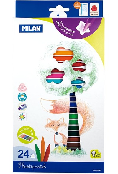 Milan 80025 Plastıpastel Mum Pastel Boya 24LÜ Milan 80025 Plastıpastel Mum Pastel Boya 24LÜ